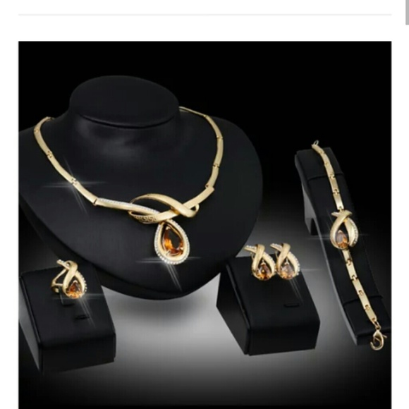 Jewelry | Platinum Filled 5 Pc Zircon Set | Poshmark